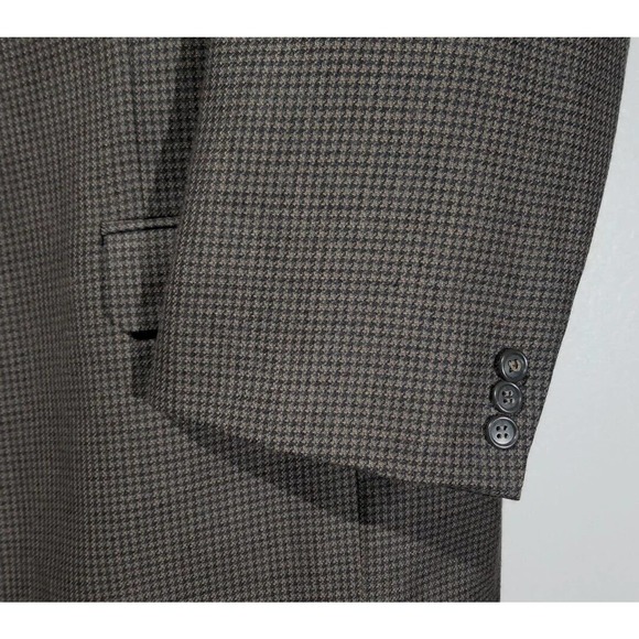 Adolfo | Suits & Blazers | Vtg Adolfo 54r Brownblack Tooth Check Tweed ...